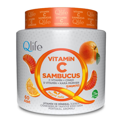 Qlife Vitamin C Sambucus Takviye Edici Gıda 60 Adet – Stay Beautiful