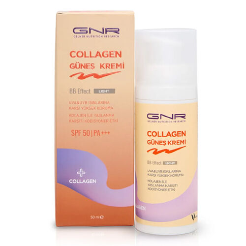 🌞 Gnr Collagen Güneş Kremi Spf 50 BB Effect Light 50 ml | %100 Doğal Koruma | Gündelik Kullanım ...